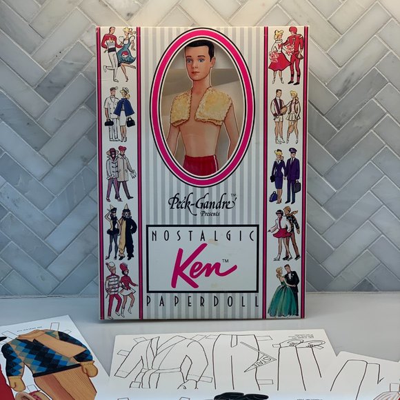 Other | Hes Just Barbies Ken This Is A Vintage Paper Dolls Set Retro ...